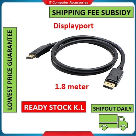 1 8M 1080P 4K DisplayPort Male To DisplayPort Male Cable For Projector Monitor Display Port