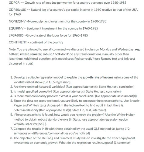 What Commands In Stata Need To Be Used In Order To