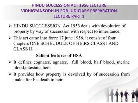 Hindu Succession Act 1956 Ppt