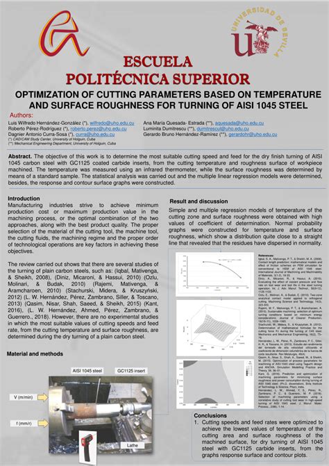 Pdf Optimization Of Cutting Parameters Based On Temperature And Surface Roughness For Turning