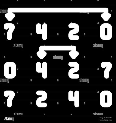 Selection Sort Algorithm Glyph Icon Vector Illustration Stock Vector