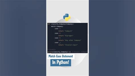 3 Python Theory Match Case Statements In Python Youtube
