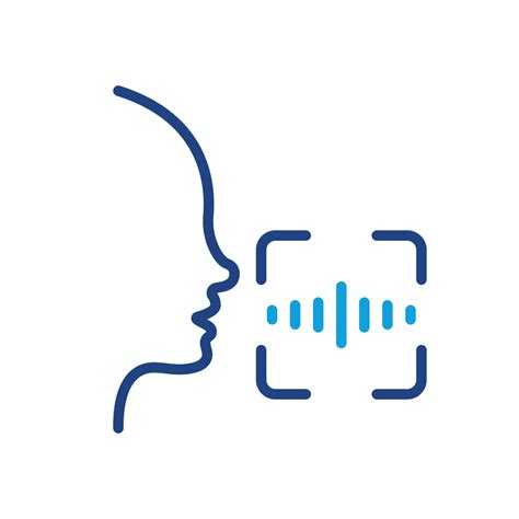 Access Identification By Voice To Smartphone Line Icon Command Voice Id Recognition Technology