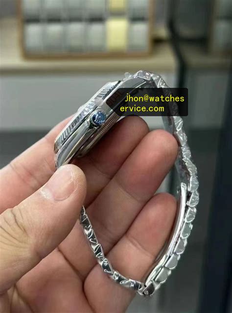 Baguette White Gold Meteorite Dial Super Clone Day Date