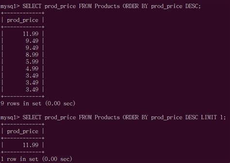 Mysql必知必会 排序检索数据查询所有商品按价格由高到低排序 Csdn博客