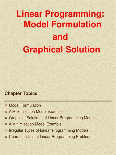 linear programming model formulation and graphical solution pdf linear programming