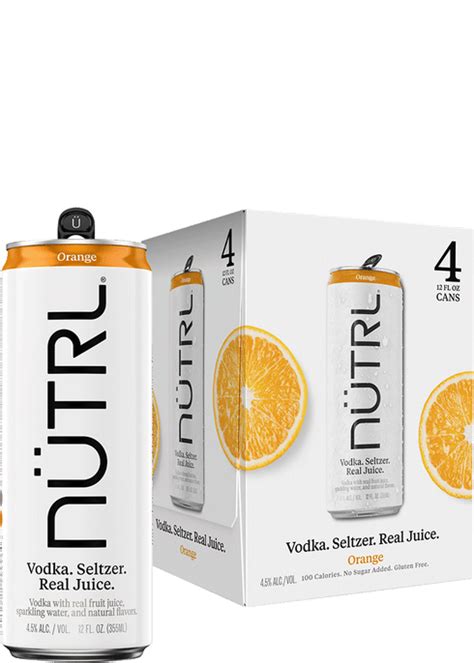 Nutrl Orange Hard Seltzer Total Wine And More 4pk 12oz Cans