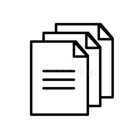 Vector Icon Paper Document Symbol Design Business Page File Sign And Office Line Note Computer