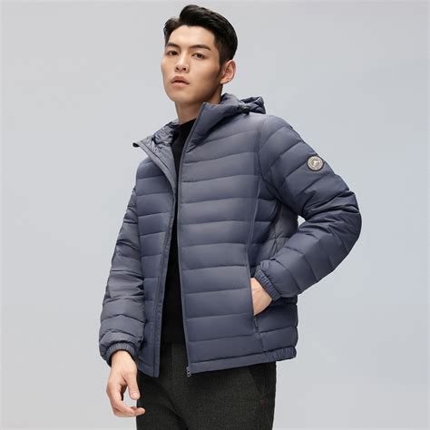 【虎都旗舰店】秋冬男士轻薄修身连帽羽绒服 惠券直播 一起惠返利网