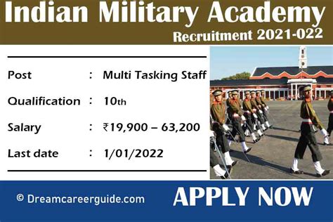 Indian Military Academy Recruitment 2021 Apply For 188 Mts And Other