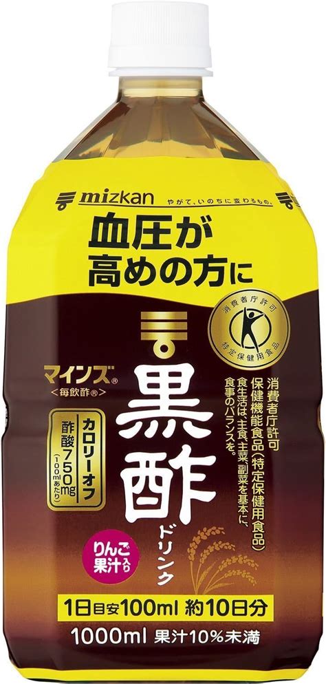 Amazon ミツカン マインズ 毎飲酢 黒酢ドリンク 特定保健用食品トクホ）【特保】 1lペットボトル×6本入 1ケース マインズ