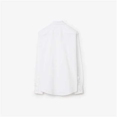 Slim Fit Cotton Formal Shirt In White Men Burberry® Official