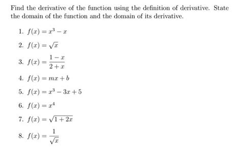 Solved Find The Derivative Of The Function Using The Chegg