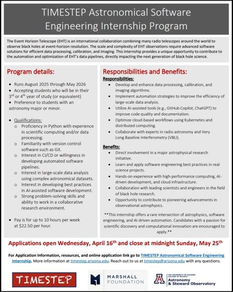 Astronomical Software Engineering Internship Timestep