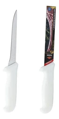 Faca Desossa Profissional Estreita Açougue 6 15cm Corneta Cor Branco