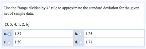 Solved Identify The Smallest Value In The Data Set