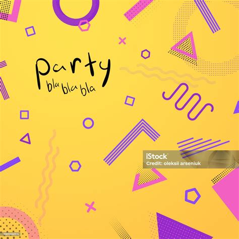 오래 된 스타일 기하학적 요소와 밝고 생생한 추상 배경 템플릿 1980 1989 년에 대한 스톡 벡터 아트 및 기타 이미지 1980 1989 년 구도 기하 Istock