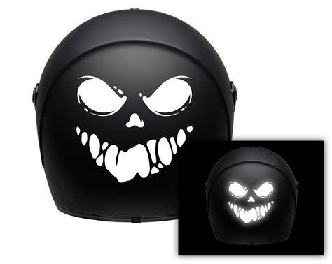 Reflective Motorcycle Helmet Sticker Decal Waterproof Evel Smile