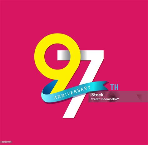 크리에이 티브 포스터 소책자 전단지 전단지 잡지 초대 카드 97 주년 간단한 엠 블 럼 템플릿 웹 게임 디자인 광고에 대한 스톡 벡터 아트 및 기타 이미지 Istock