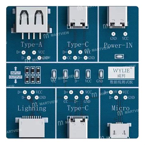 Wylie USB Data Cable On Off Detection Board For Lightning Micro Type C Data Cable Testing