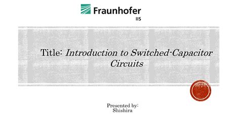 Switched Capacitor Circuits Shish Pptx
