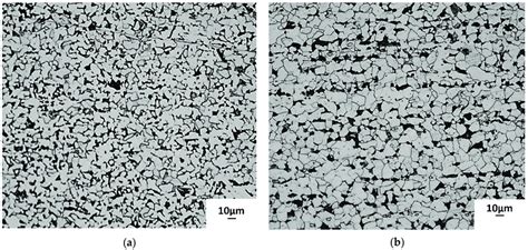 Optical Micrographs For Normalized AISI 1020 Steel A Before And B