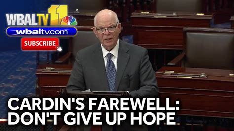 Raw Us Sen Ben Cardins Senate Farewell Speech Youtube