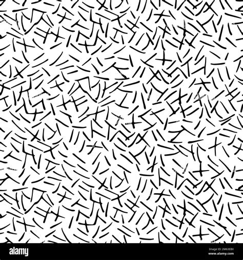 Hand Drawn Ink Doodle Simple Pattern Monochrome Colors Expressive Seamless Abstract Background