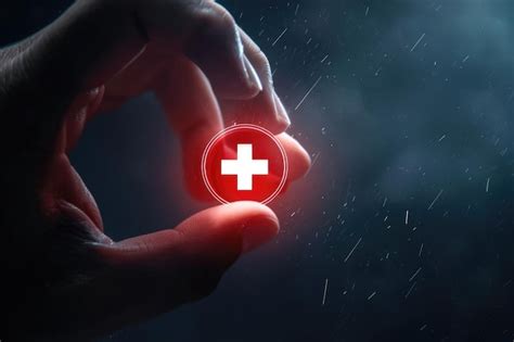 Premium Photo Virtual First Aid Button Press For Emergency Assistance