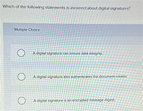 Solved Which of the following statements is incorrect about | Chegg.com