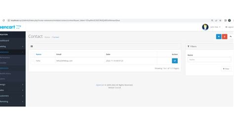 Opencart Contact Message Save To Database