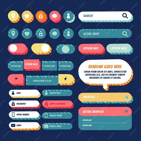 Free Vector Hand Drawn Ui Kit Collection