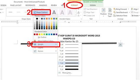Tutorial Membuat Kop Surat Di Microsoft Word Inwepo