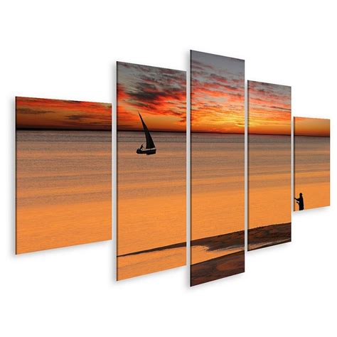 Islandburner Leinwandbild Bild Auf Leinwand Strand Sonnenuntergang