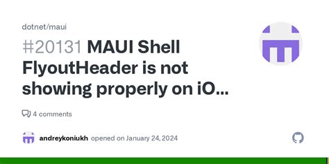 Maui Shell Flyoutheader Is Not Showing Properly On Ios In Landscape