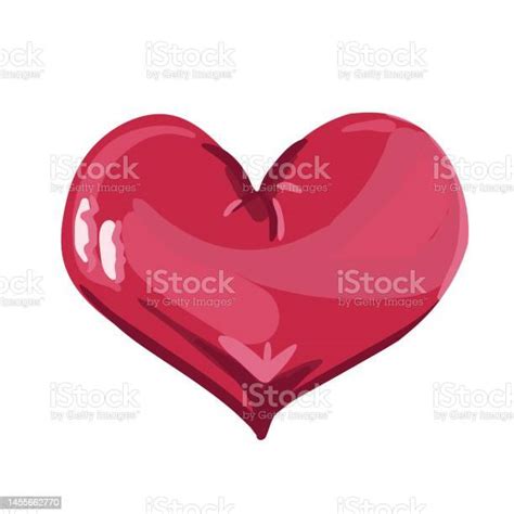 붉은 마음 현실적인 3d 디자인 아이콘 심장 기호 사랑입니다 벡터 그림입니다 0명에 대한 스톡 벡터 아트 및 기타 이미지 0명 금속의 낮 Istock