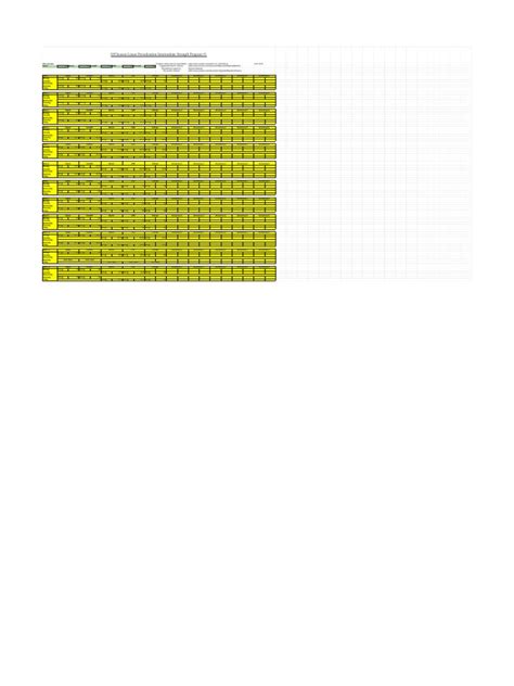 Off Season Linear Periodization Intermediate Strength Program Template