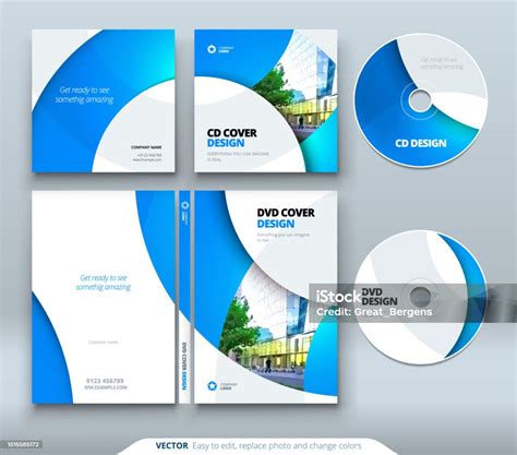 Cd 봉투 Dvd 케이스 디자인입니다 Cd 봉투와 Dvd 디스크 케이스에 대 한 비즈니스 템플릿 가리기에 대한 스톡 벡터 아트