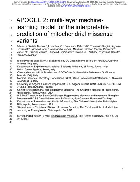 Pdf Apogee 2 Multi Layer Machine Learning Model For The