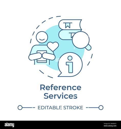 Reference Services Soft Blue Concept Icon Stock Vector Image And Art Alamy
