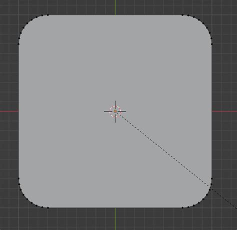 Blenderで四角形の一部を角丸・面取り でんきブログ