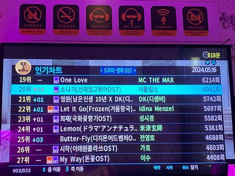 더쿠 노래방 인기차트