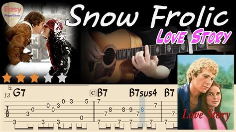 💗snow Frolic Love Story 💗acoustic Fingerstyle Guitar Tutorial Tabs