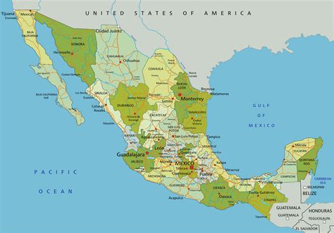 Mexico Simple Map At Gantessablog Blog
