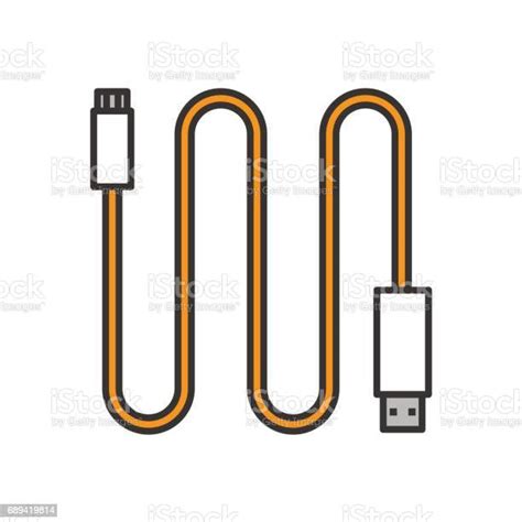 미니 Usb 케이블 아이콘 0명에 대한 스톡 벡터 아트 및 기타 이미지 0명 Usb 메모리 벡터 Istock
