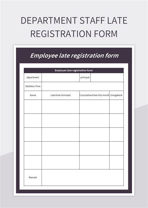 Free Employee Late Registration Templates For Google Sheets And