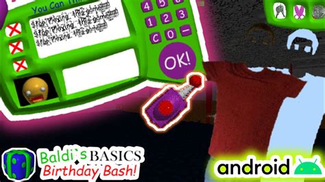 Baldi S Basics Birthday Bash Secret Ending All Wrong Answers Walkthrough Android YouTube