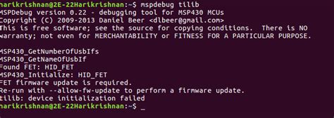 Linuxmsp430fr5969 Mspdebug Tilib Not Working As Expected Msp Low Power Microcontroller Forum