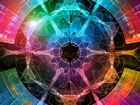 Glow Of The Virtual Space Stock Illustration Illustration Of Clockwork 116499282