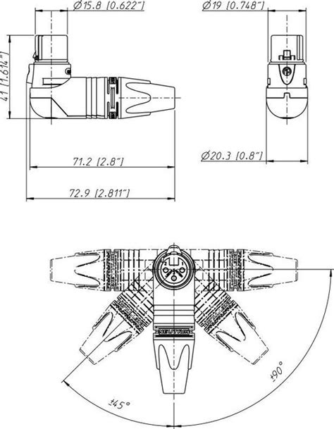 Neutrik NTR NC3FRX BAG Xlr Cable Socket 90 3 Cable Socket Angled Xx Rx Soldeer Bol Com